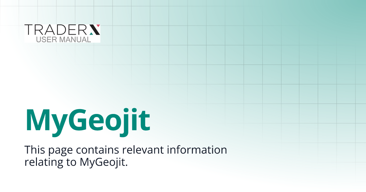 MyGeojit | TRADERX