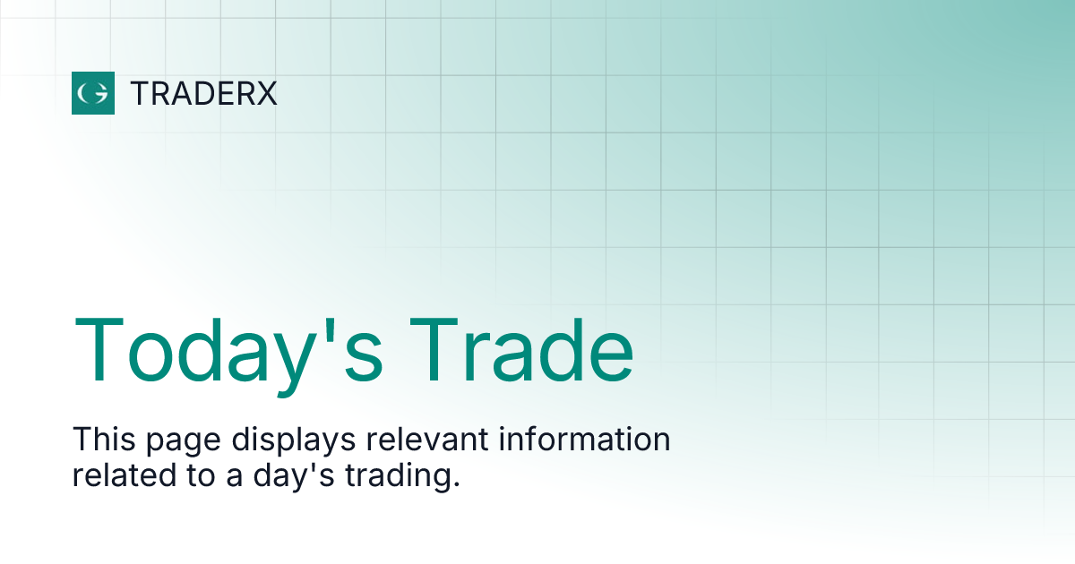 Today's Trade | TRADERX
